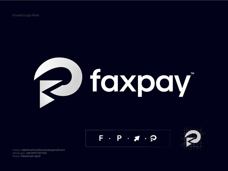 Payment Logo Design - F + P | Faxpay by Freelancer Iqbal on Dribbble