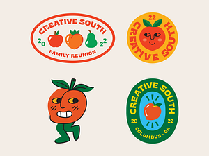 Creative South Stickers by Damian Orellana on Dribbble