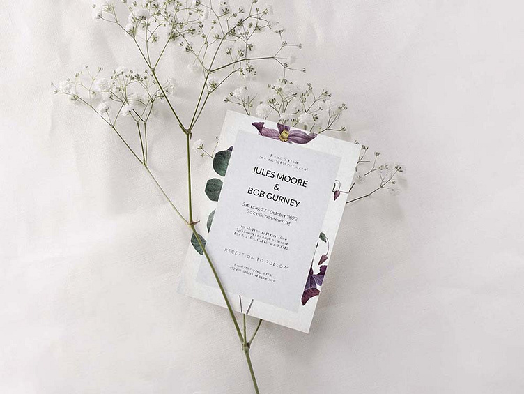 Jules Wedding Invitation Template by Hudson on Dribbble