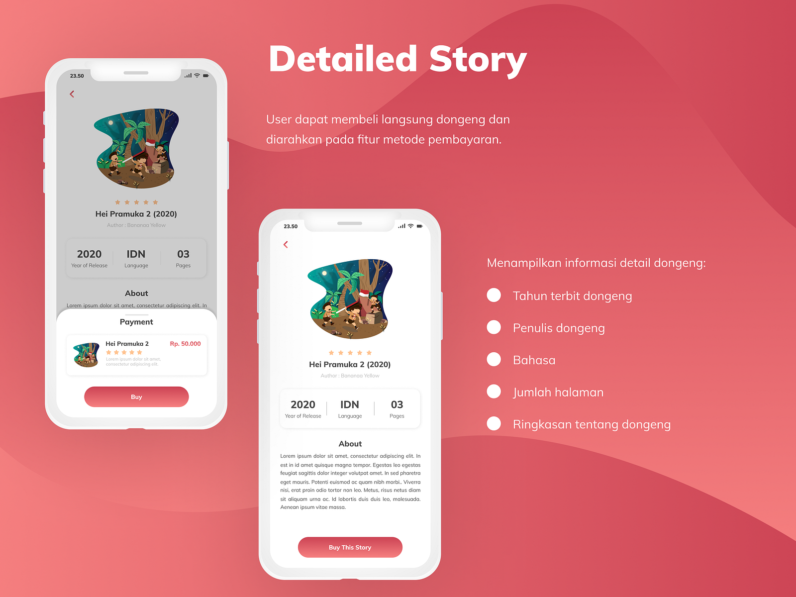 Detail Story UI Design by Aubry Sahadat Mayasa on Dribbble
