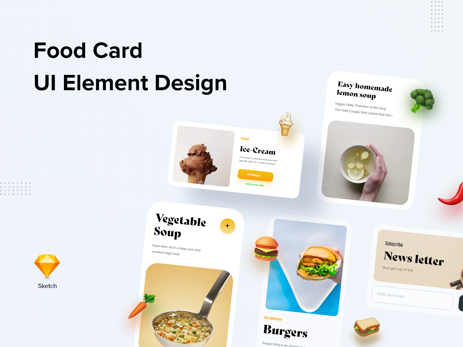 Food card UI by Bhanu Pratap Singh on Dribbble