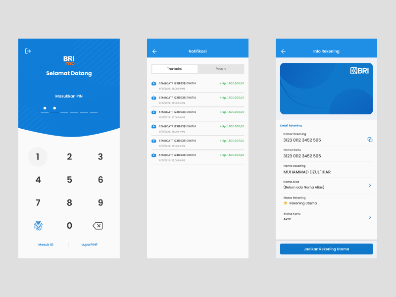 Mini Redesign BRImo App by Adhitya Putra on Dribbble