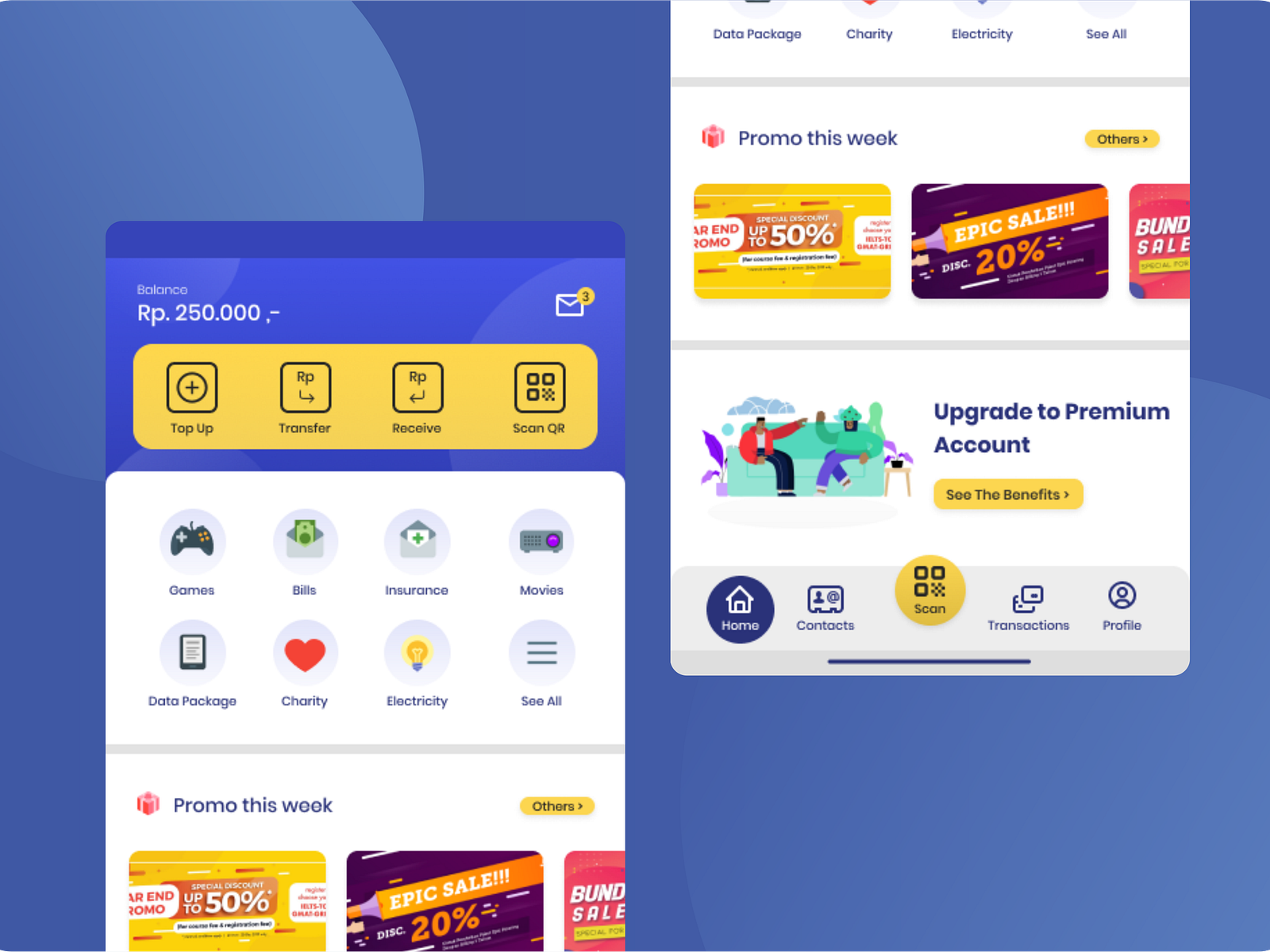General E-Wallet UI by Ahmad Zuhair Dzulfiqor on Dribbble