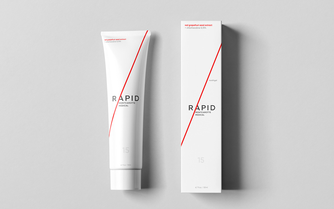 Logo, identity system and packaging for RAPID by Montcarotte Med by ...