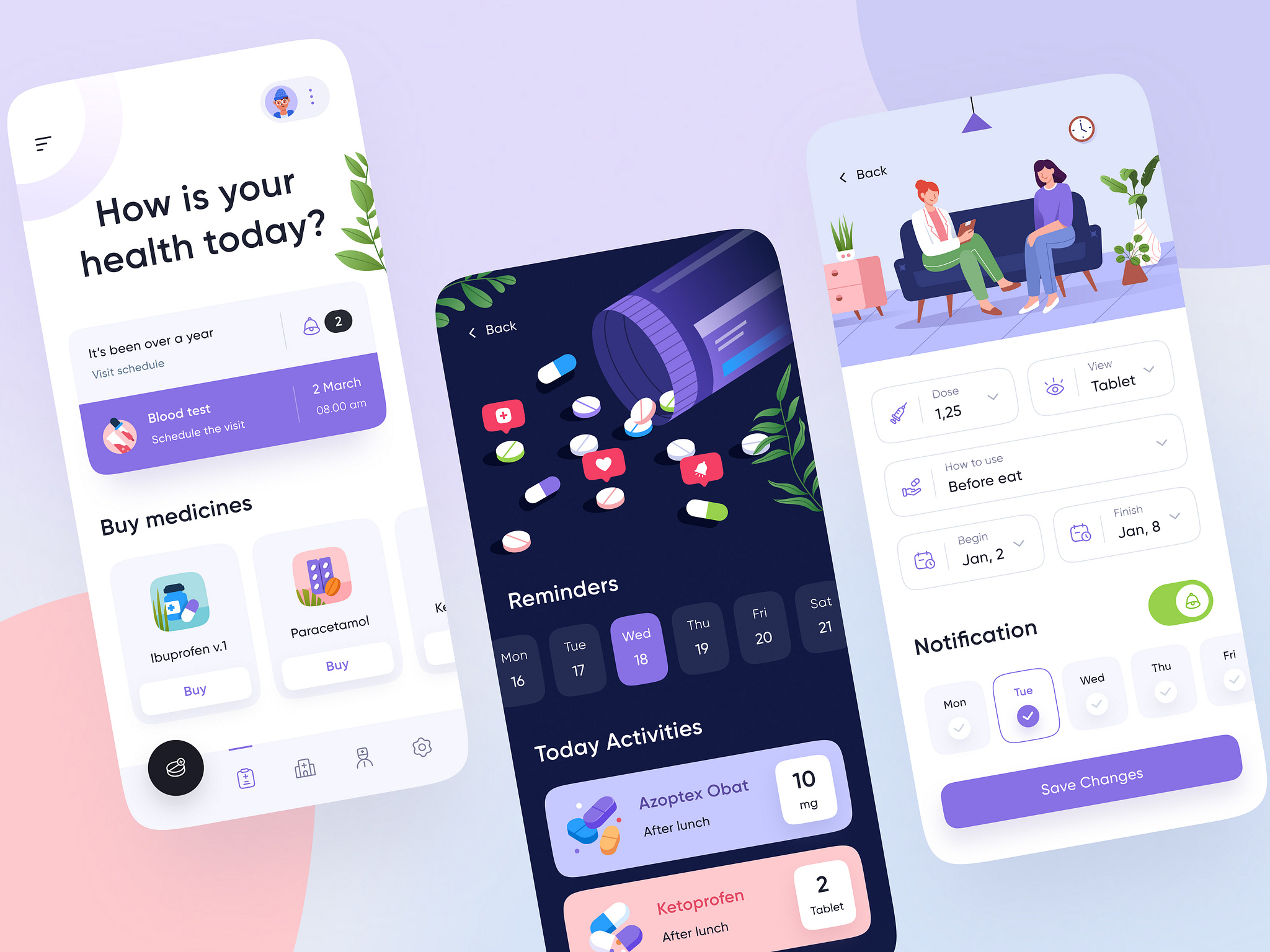 Healthcare Mobile App Design by Budiarti R. for Orely on Dribbble