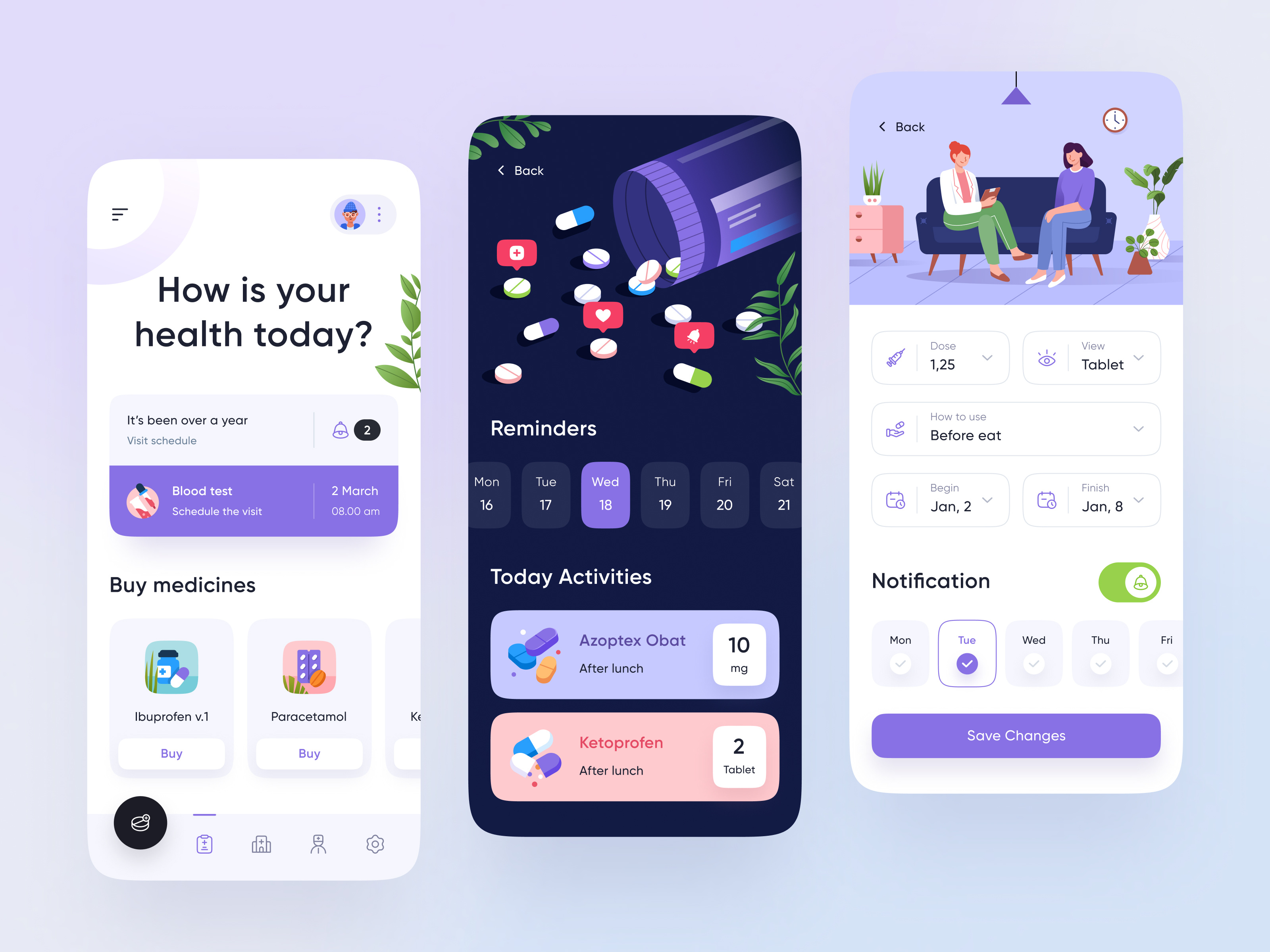 Healthcare Mobile App Design by Budiarti R. for Orely on Dribbble