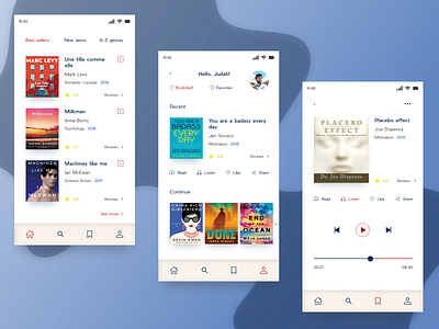 Book Reader App designs, themes, templates and downloadable graphic ...