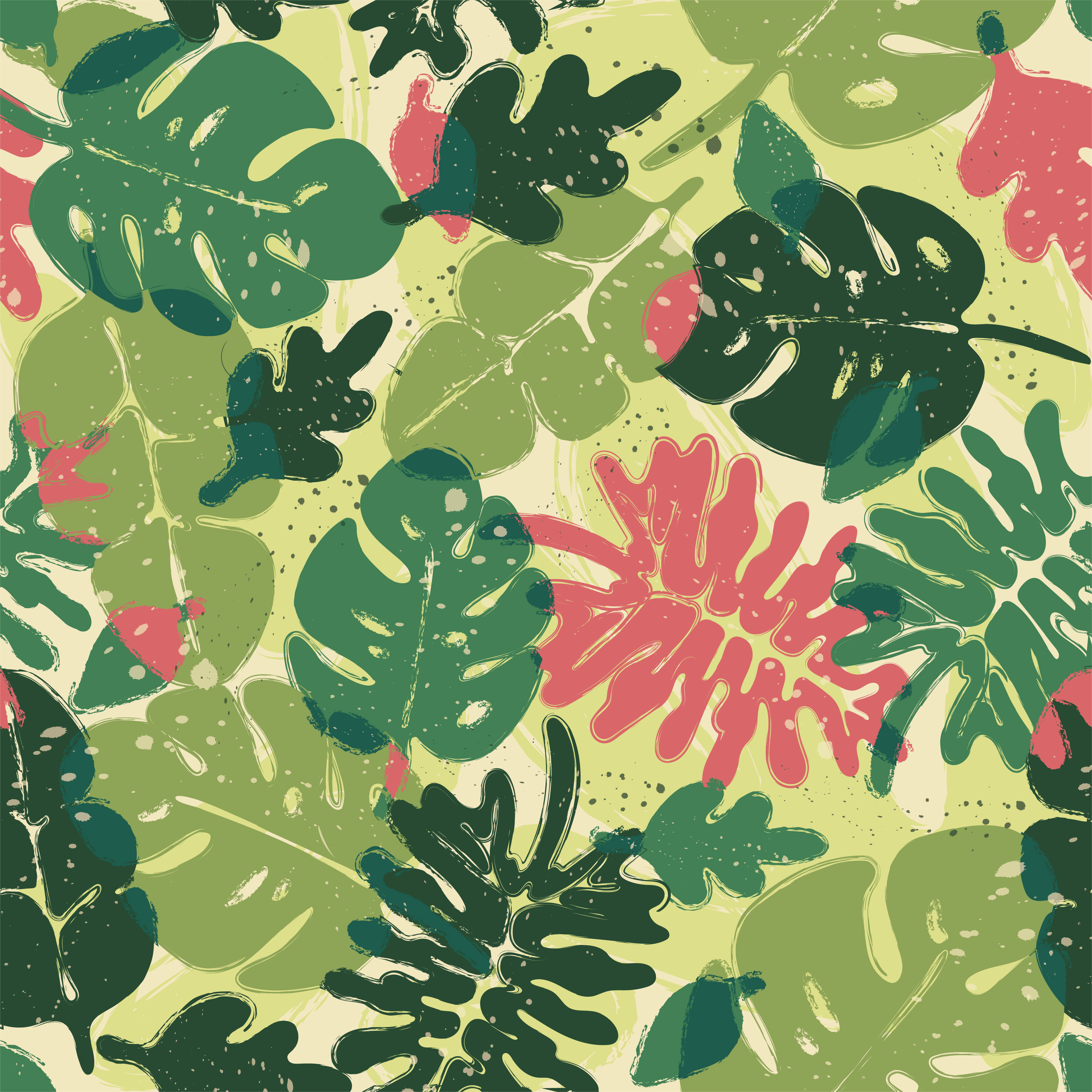 Leaves Pattern for download by German P. Díaz on Dribbble