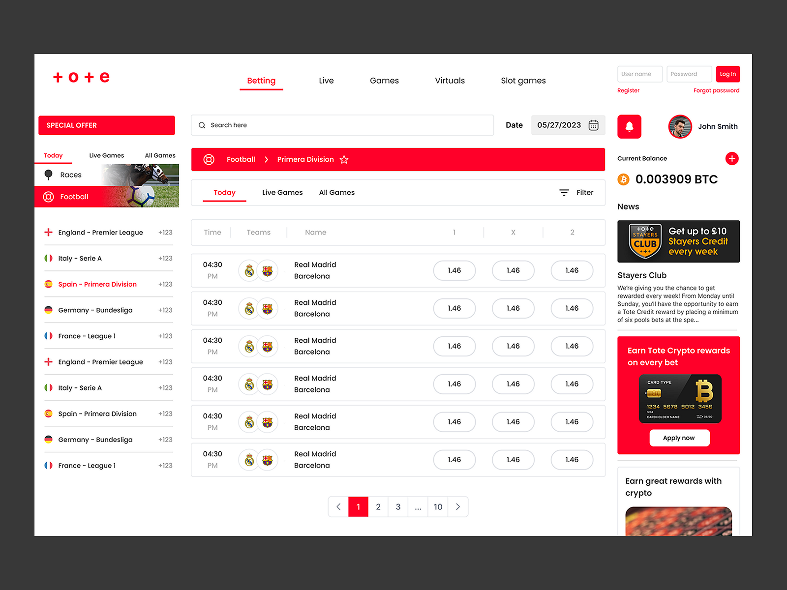 Tote Bet App UI by Nemanja Milicevic on Dribbble