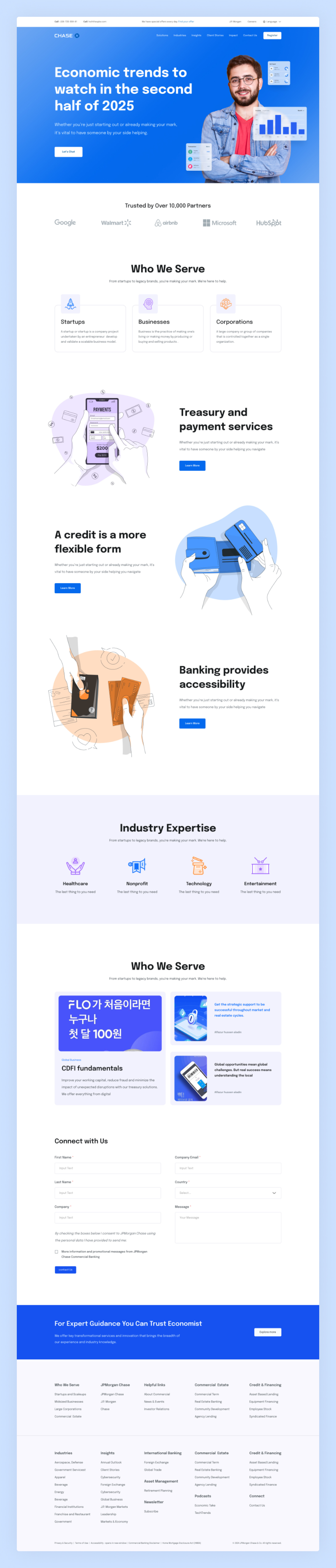 Economic Trends Website Template by Md Salah Uddin on Dribbble