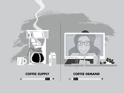 The Law of Coffee Supply and Demand by RaiseNoChicken on Dribbble