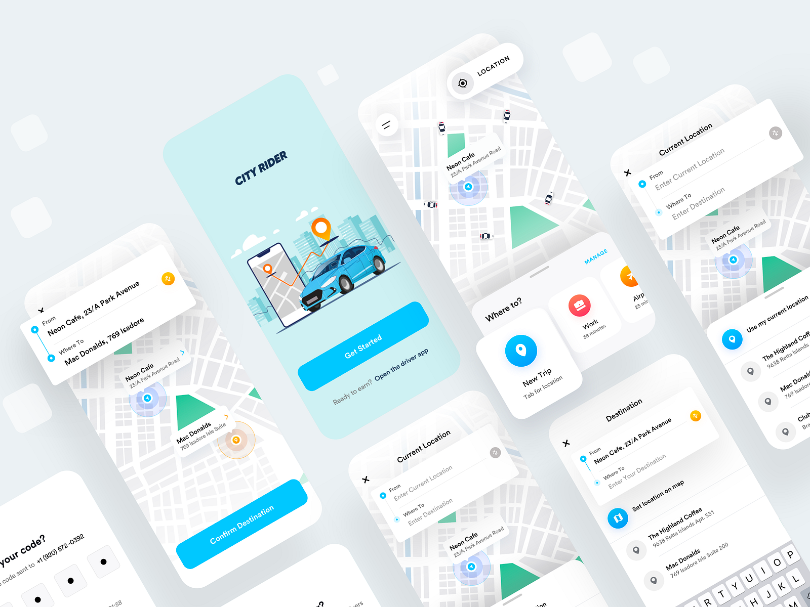 Ride Sharing App Design by Dibbendo | HealthTech B2B and B2C on Dribbble