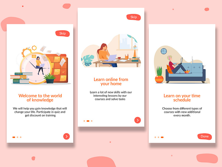 Learning App Intro Screen UI by Nidhi on Dribbble