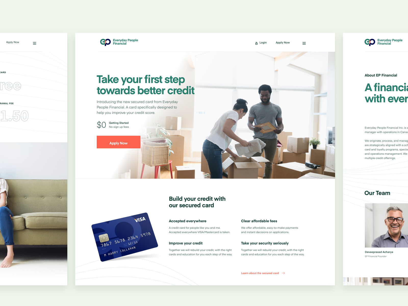 Marketing web design for EP Financial Inc. by Kat Wenger on Dribbble