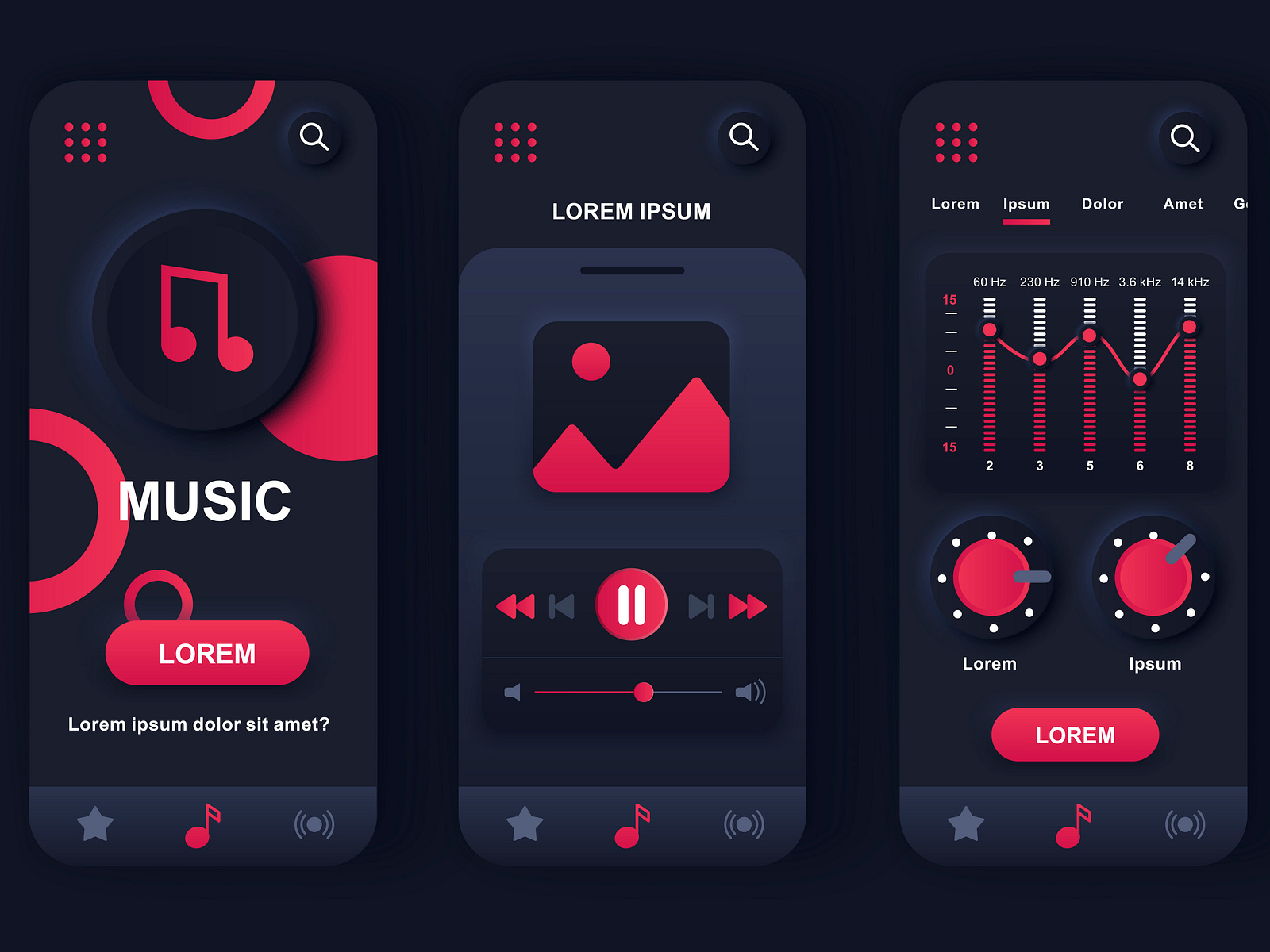 Neomorphic Mobile App UI Kit Music by alexdndz on Dribbble