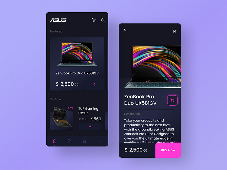 Asus App UI by Ilija 🔥 on Dribbble