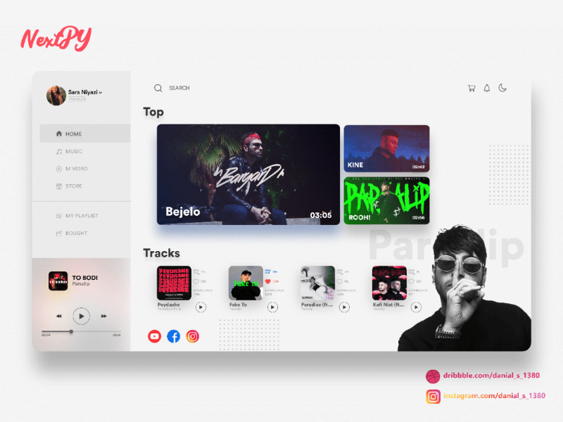 Sample design of Parsalip music download site 😁🎵 by Danial Shirali on ...