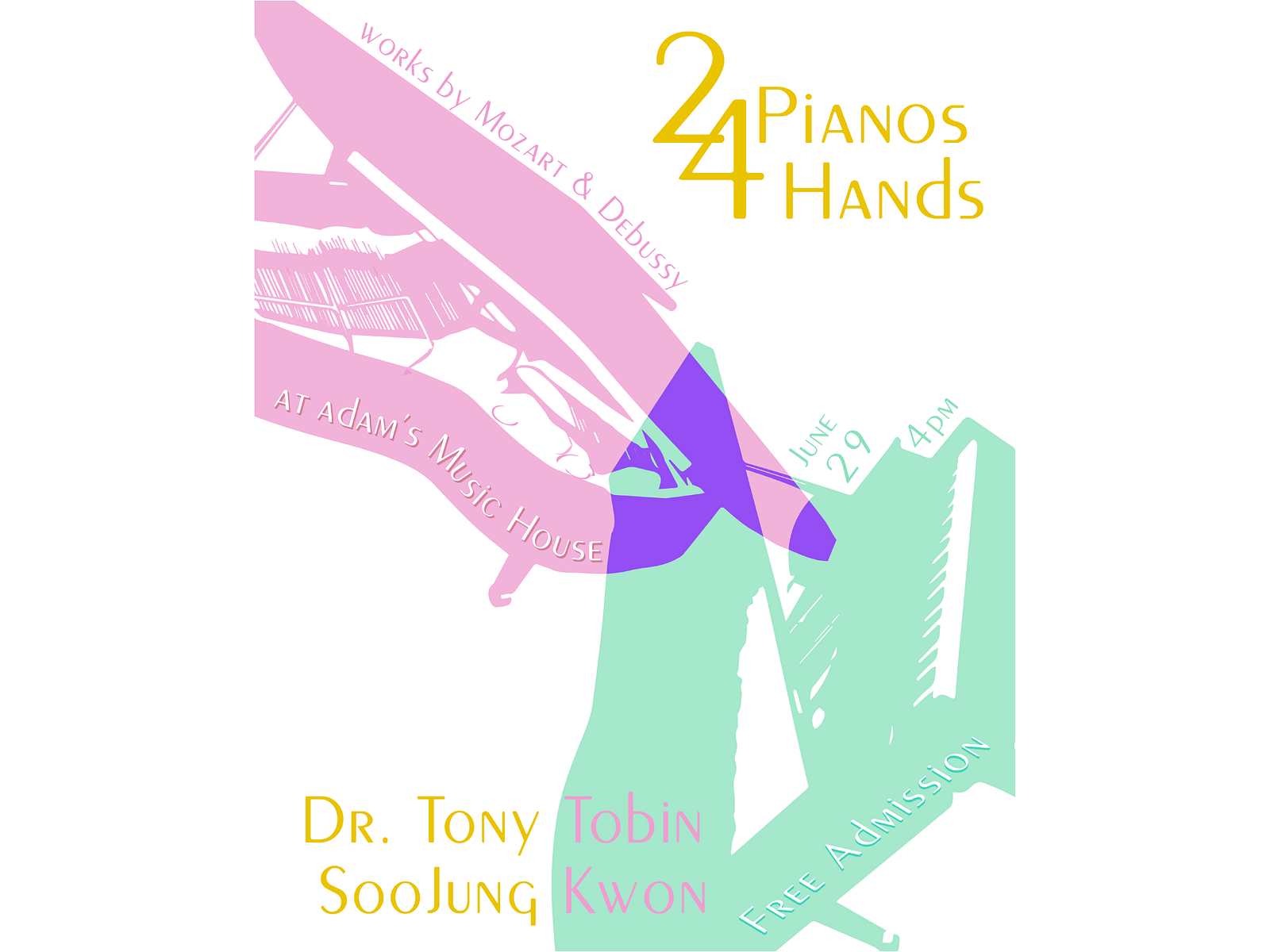 Piano Duo Poster by Cameron Hewes on Dribbble