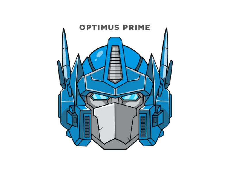 Optimus Prime Logo Drawing