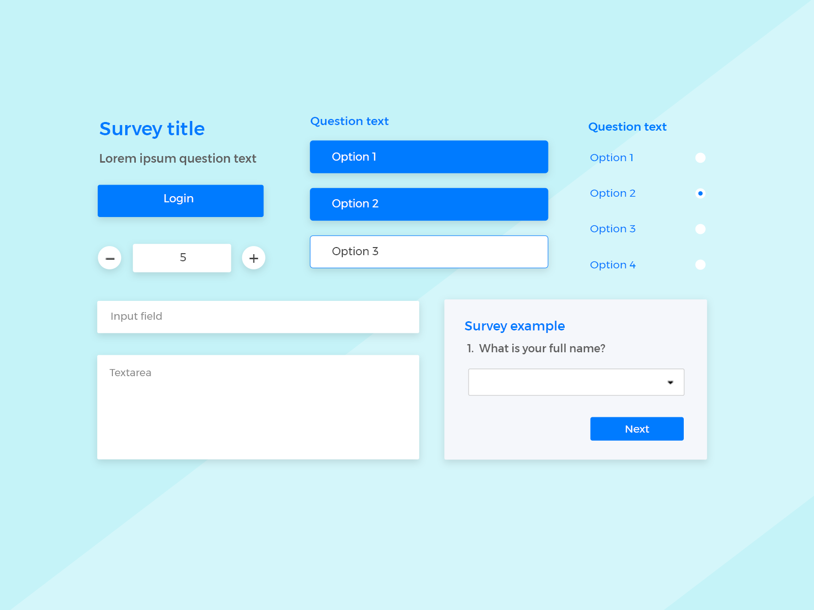 Forms & Surveys UI kit by Justinmind on Dribbble