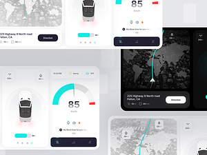 Car Dashboard UI Design by uixamjad ️ for Piqo Design on Dribbble