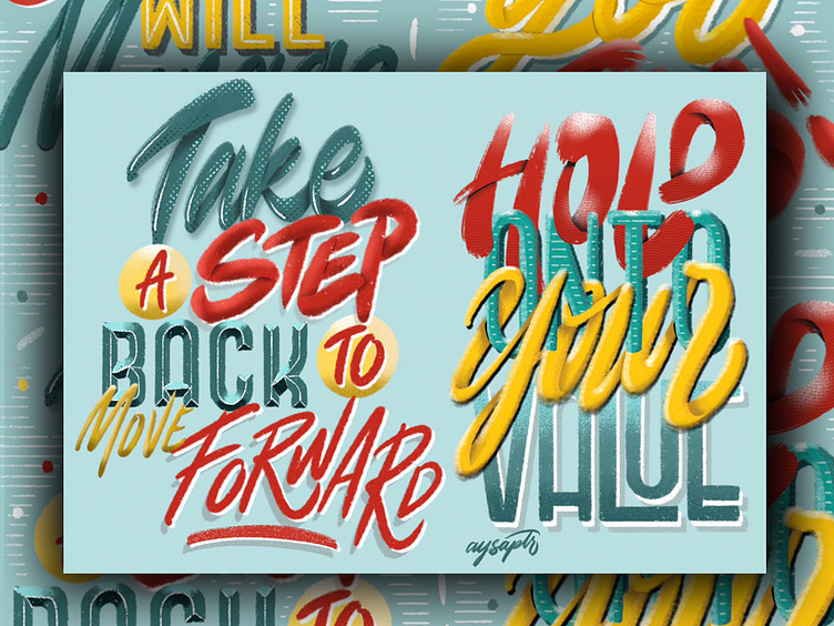 "Step Back" Digital Lettering Art by Aysa Putri on Dribbble