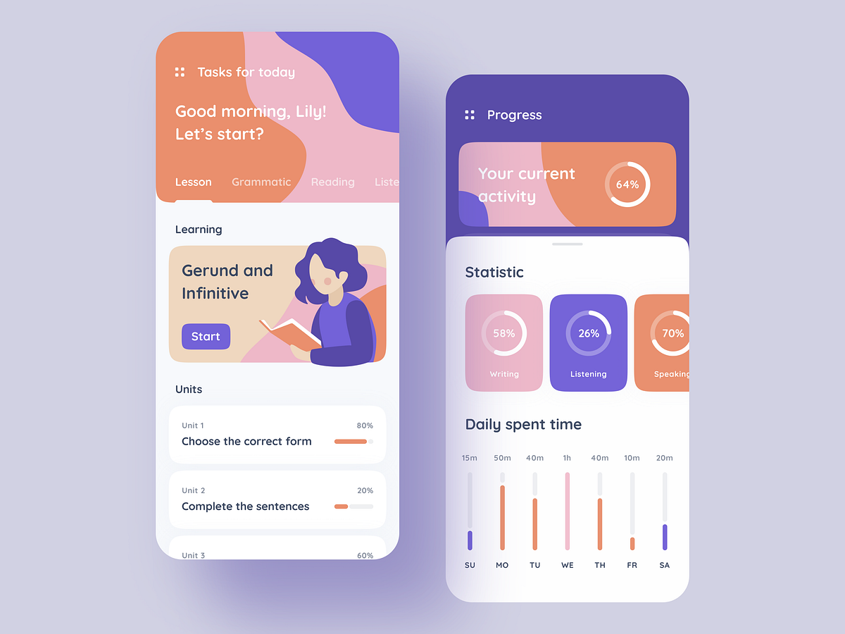 Education Learning App by Julia for TechWings on Dribbble
