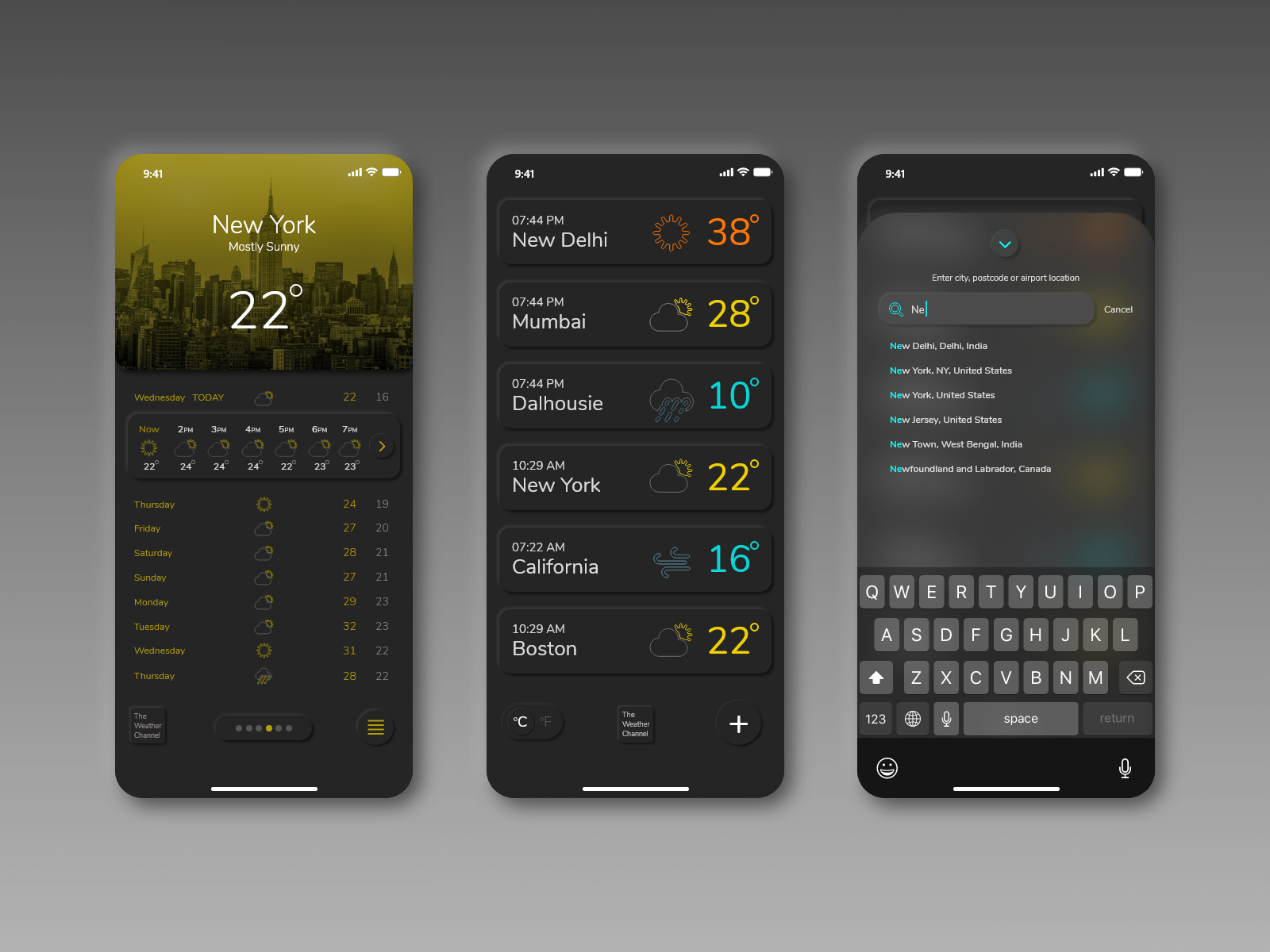 Neumorphism - Weather App Screens by Mrudula U on Dribbble