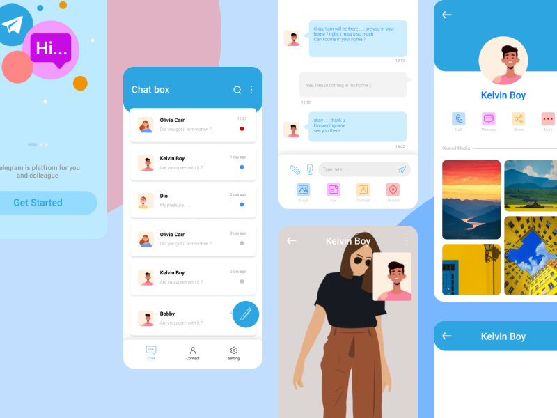Telegram Messaging platform by purwati endah darmayanti on Dribbble