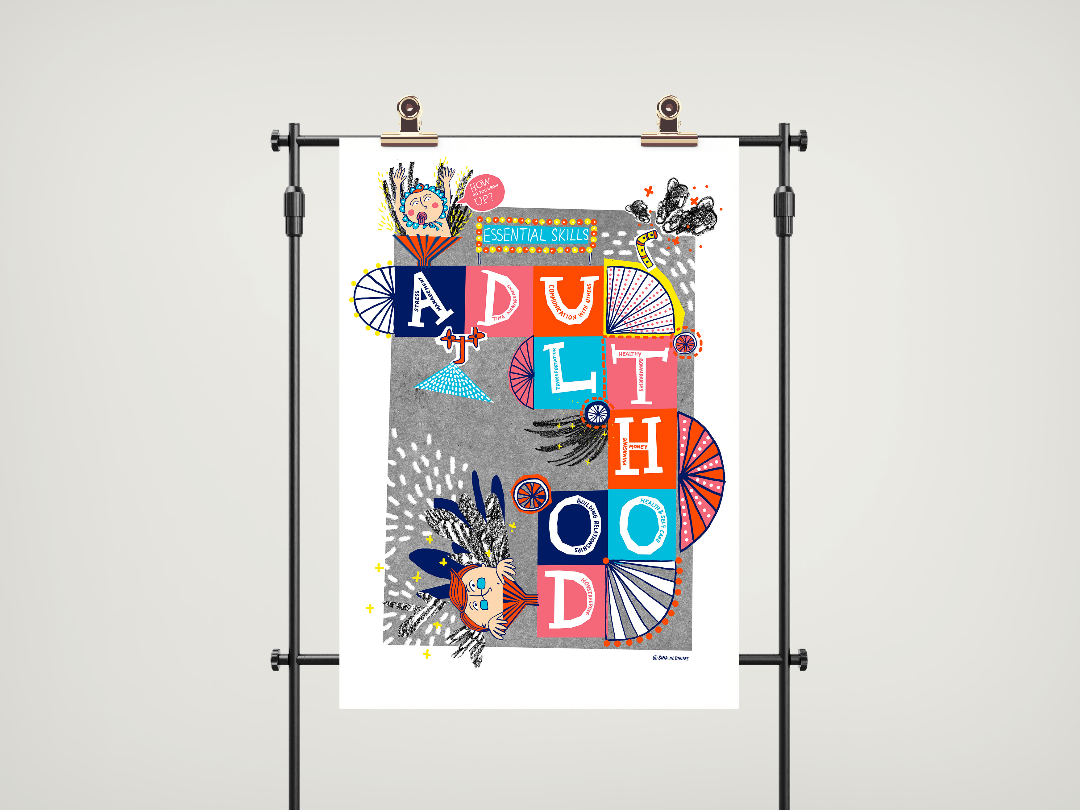 Adulthood - Info-graphic poster by Simona Hodoňová on Dribbble