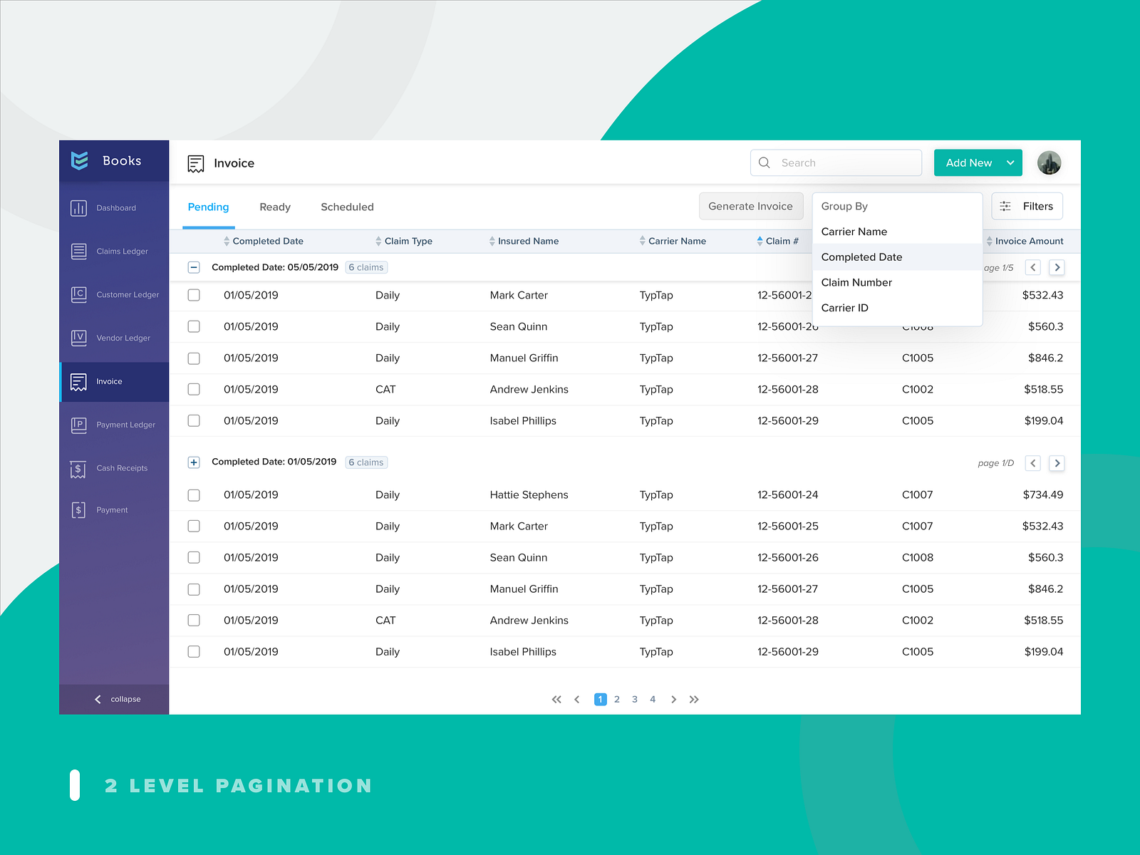 Table Pagination by Pranav Chaudhary on Dribbble