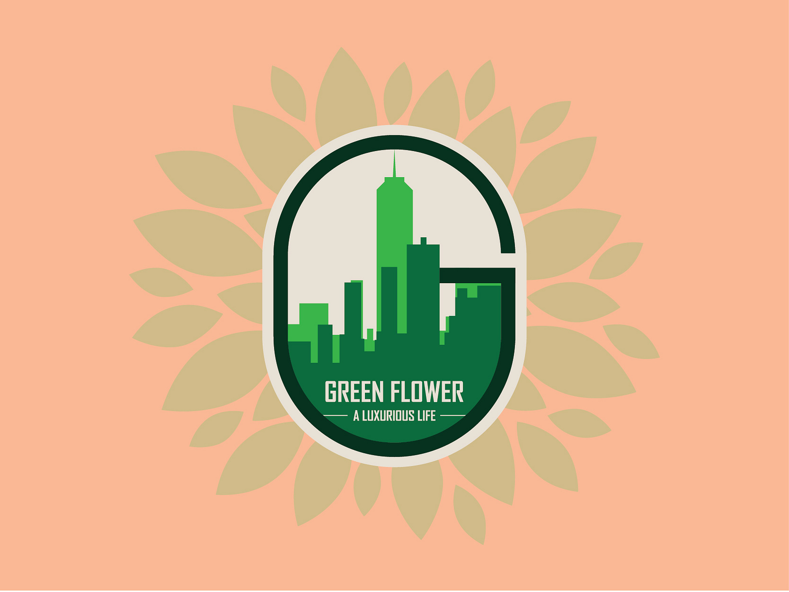 Green Flower City Logo by Kairav Patel on Dribbble