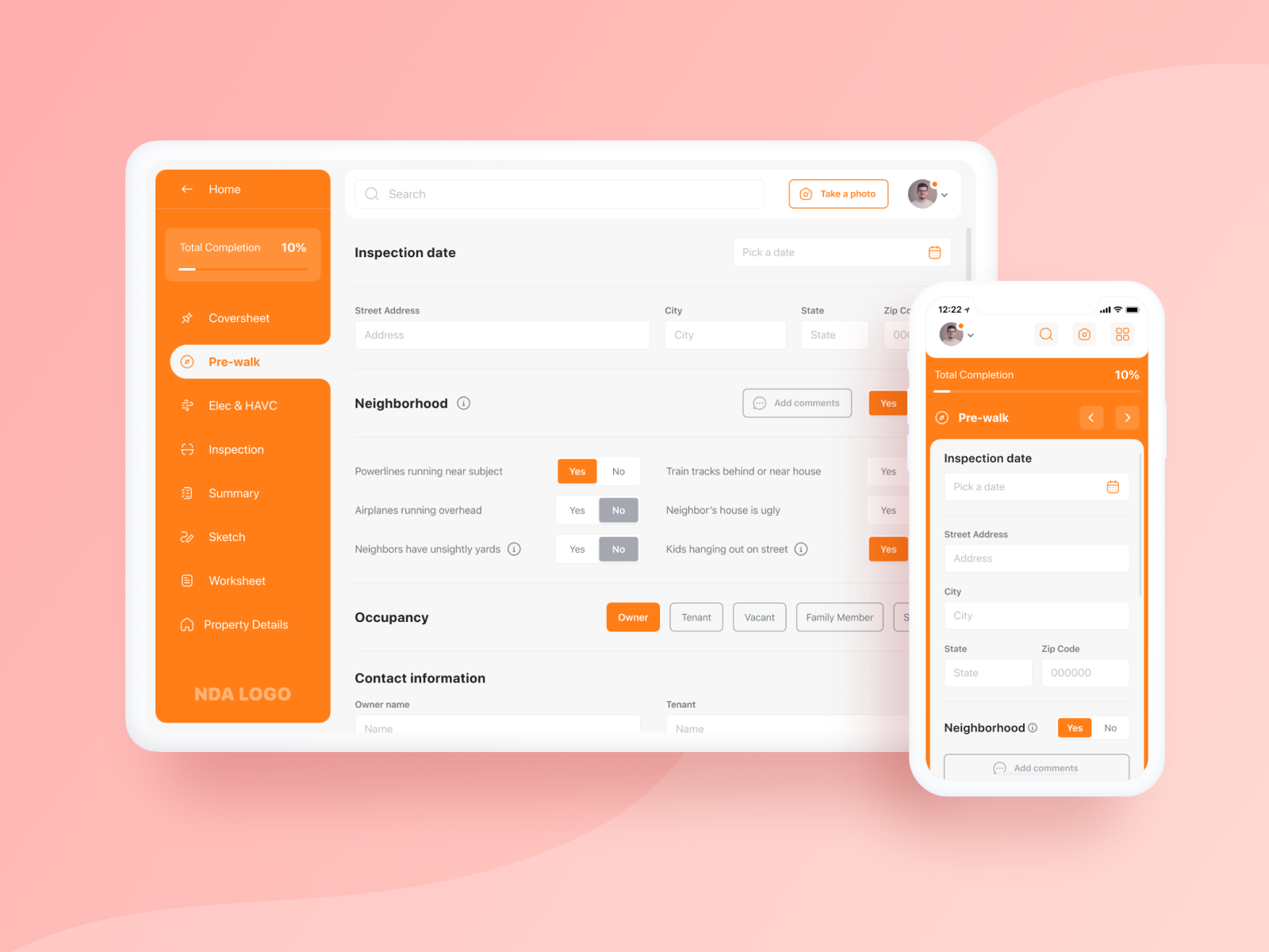 House Inspection App by Max Osipovsky on Dribbble