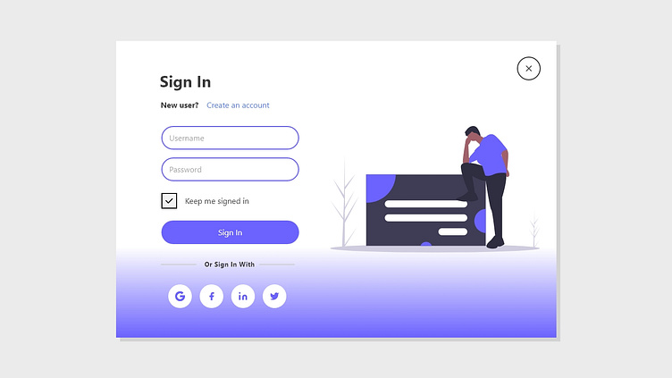 Sign In Desktop by Irshad Shaikh on Dribbble