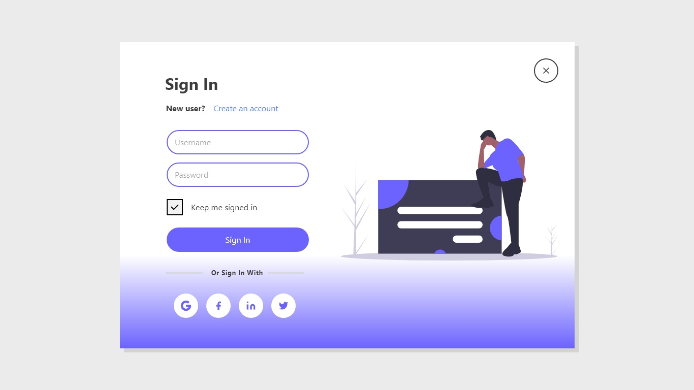 Sign In Desktop by Irshad Shaikh on Dribbble