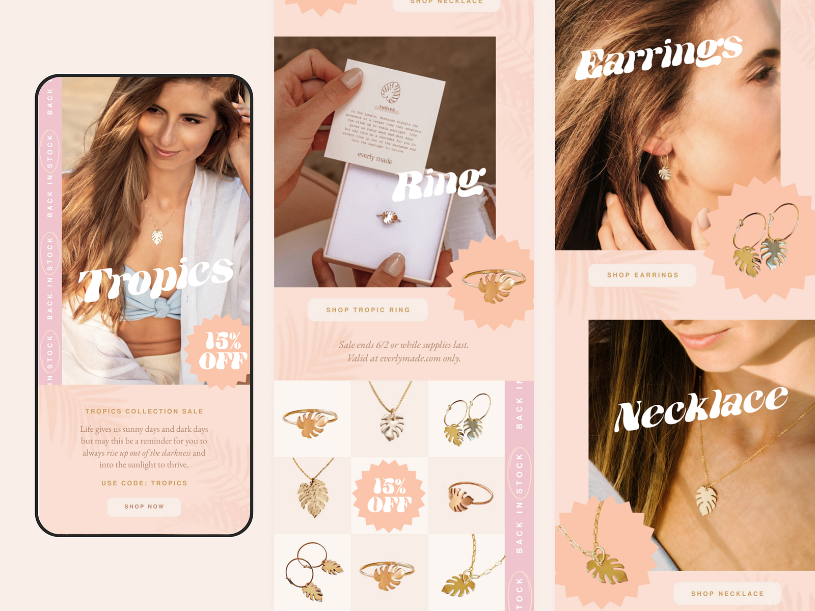 Tropical Jewelry Email Design EDM by Janna Hagan ⚡️ on Dribbble
