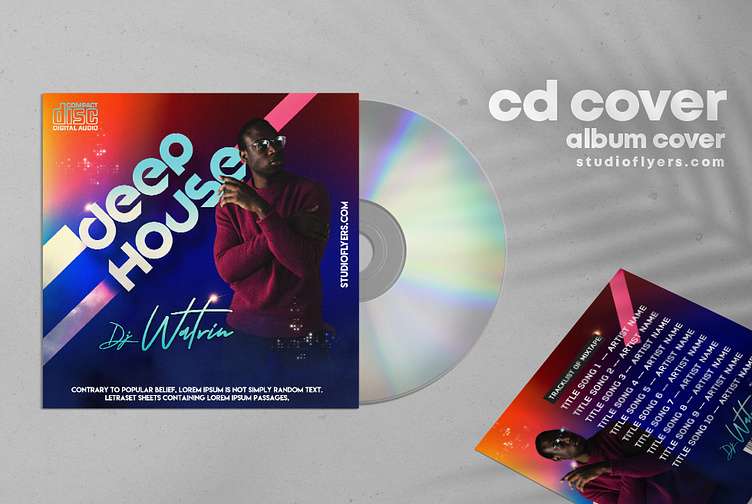 Deep House CD Cover PSD Free Template by Studio Flyers on Dribbble