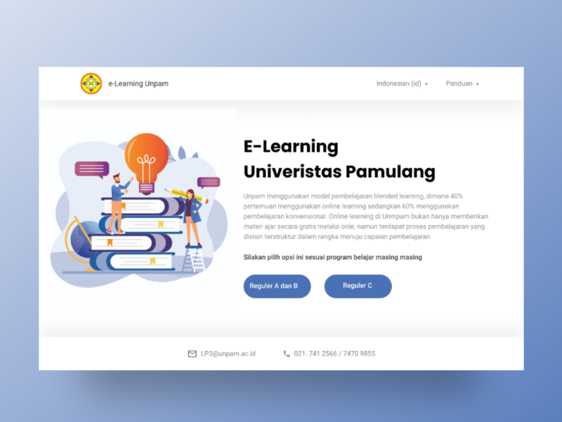 Landing Page e-Learning UNPAM by Ferry Andhika on Dribbble