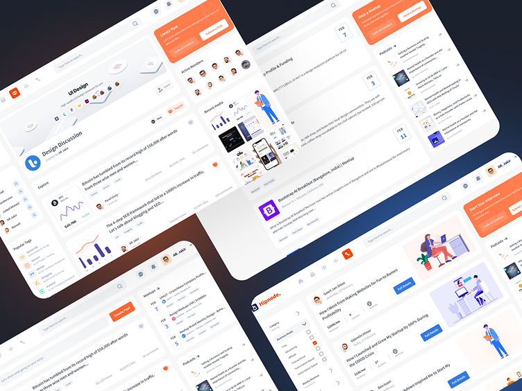 Forum Web App Design by Mansurul Haque on Dribbble