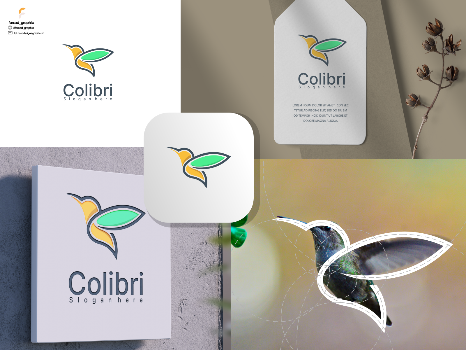 Colibri Logo Line by farsad_graphic on Dribbble