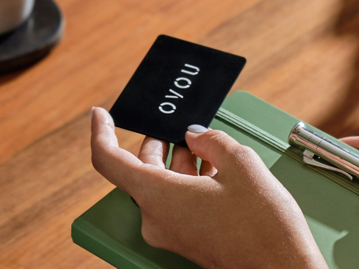 Plastic Black Smart Business Card. Vcard. OVOU by Basov: UX/UI Designer ...