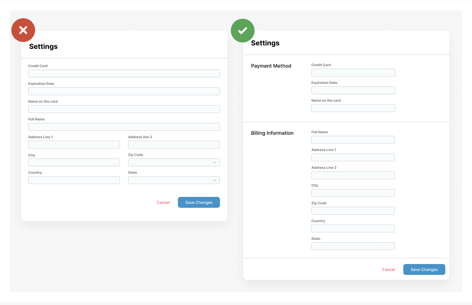 UI UX Tips #9: Two column layout by Himanshu Sharma on Dribbble