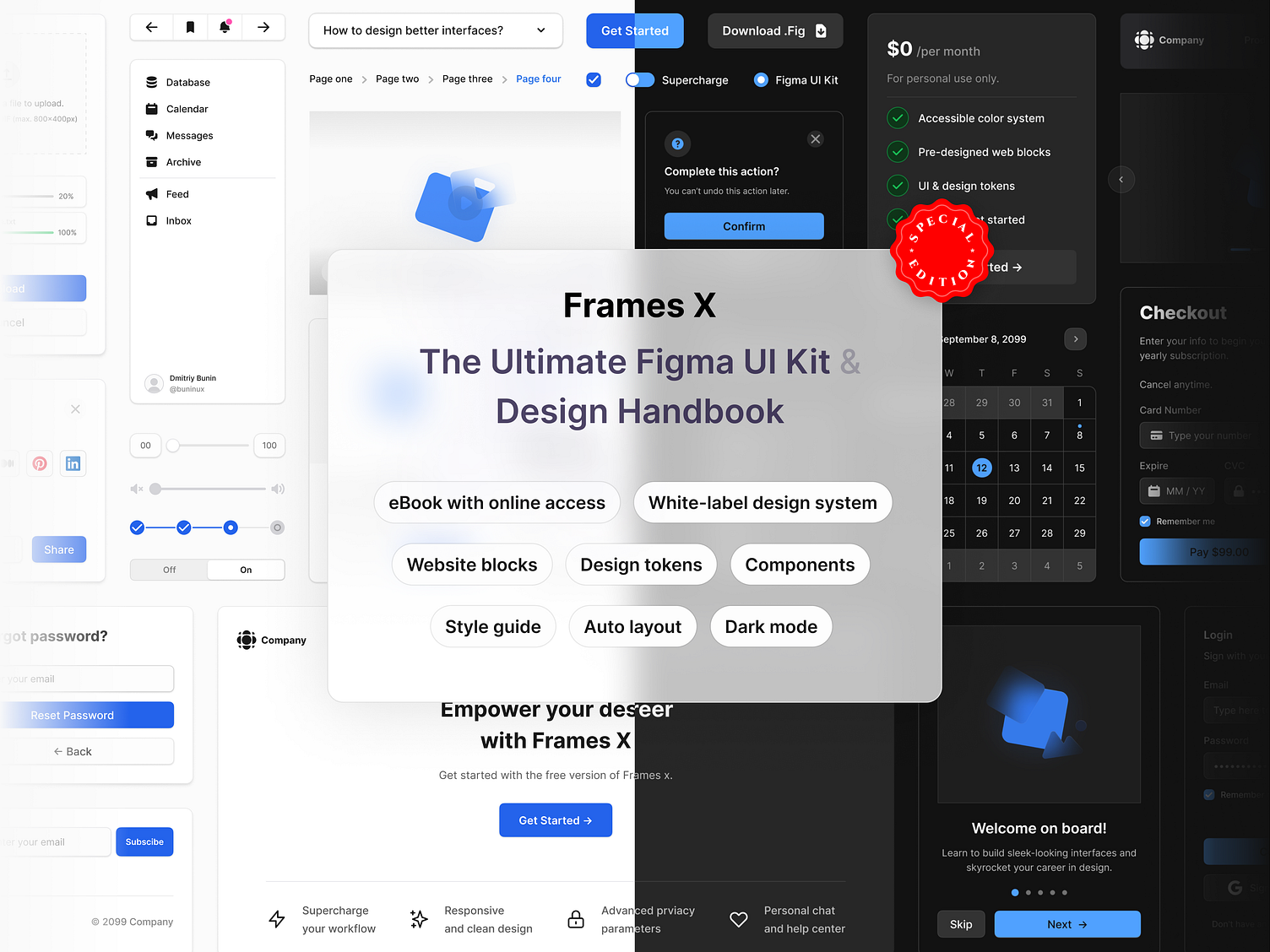 Frames X — Figma UI Kit & Design Handbook by Bunin Dmitriy on Dribbble