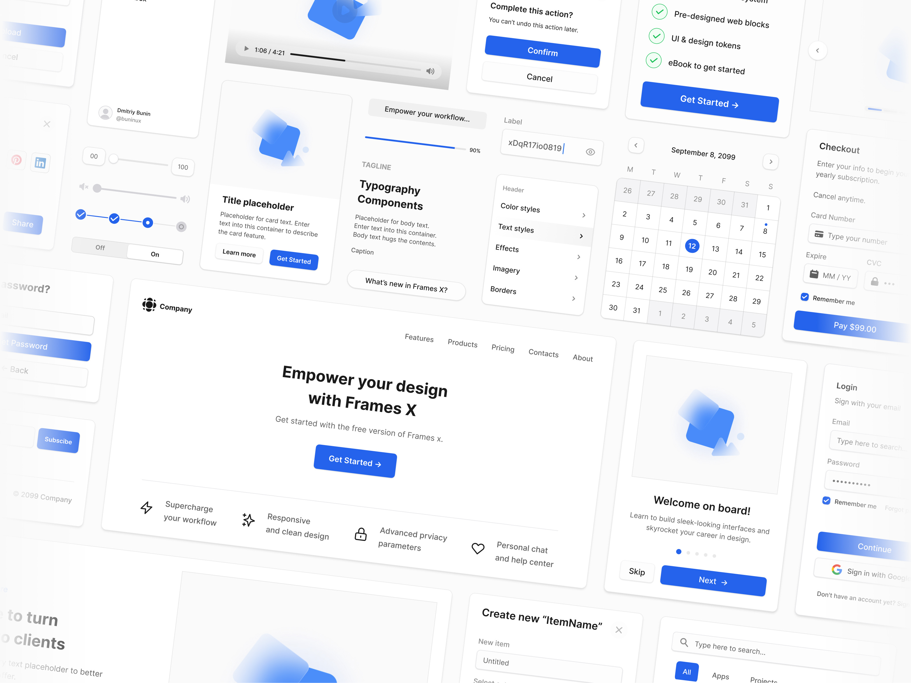 Frames X — Dark/Light Theme Components by Bunin Dmitriy on Dribbble