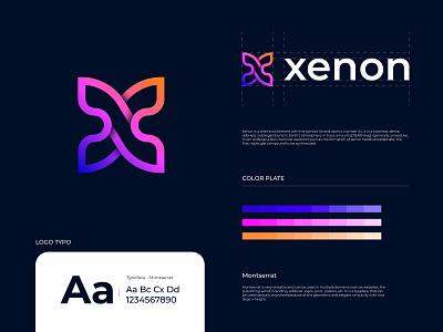 Xenon Logo Design - Modern X Letter Logo by Abdul Gaffar on Dribbble