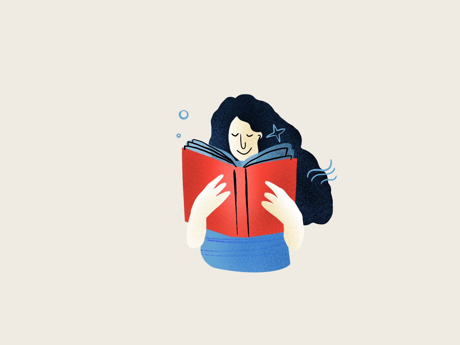 reading girl by ola netta le on Dribbble
