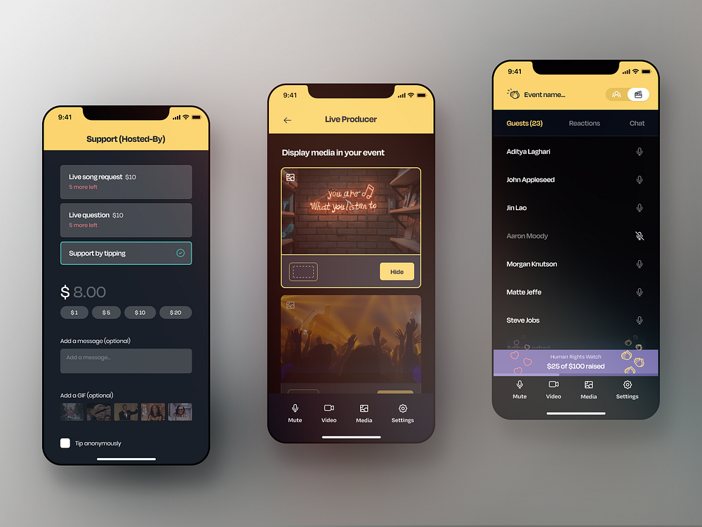 Applause app by Aaron Moody on Dribbble