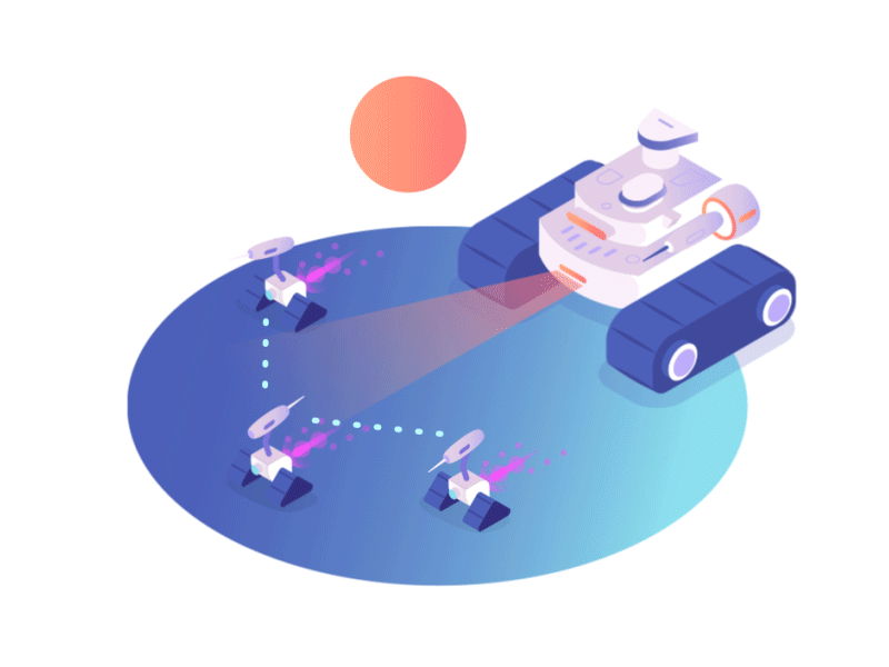Competitive animated illustration gif by Oli Lisher on Dribbble