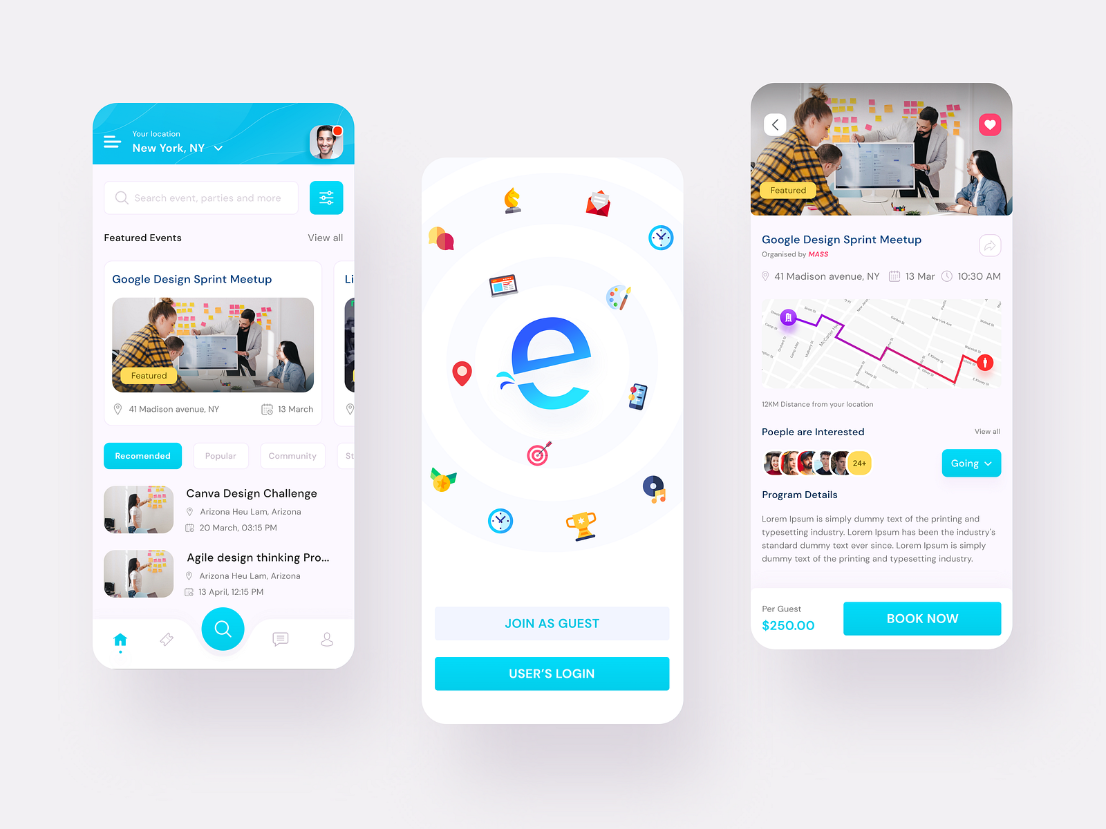 Event Discovery App Design Concept by Audin Rushow on Dribbble
