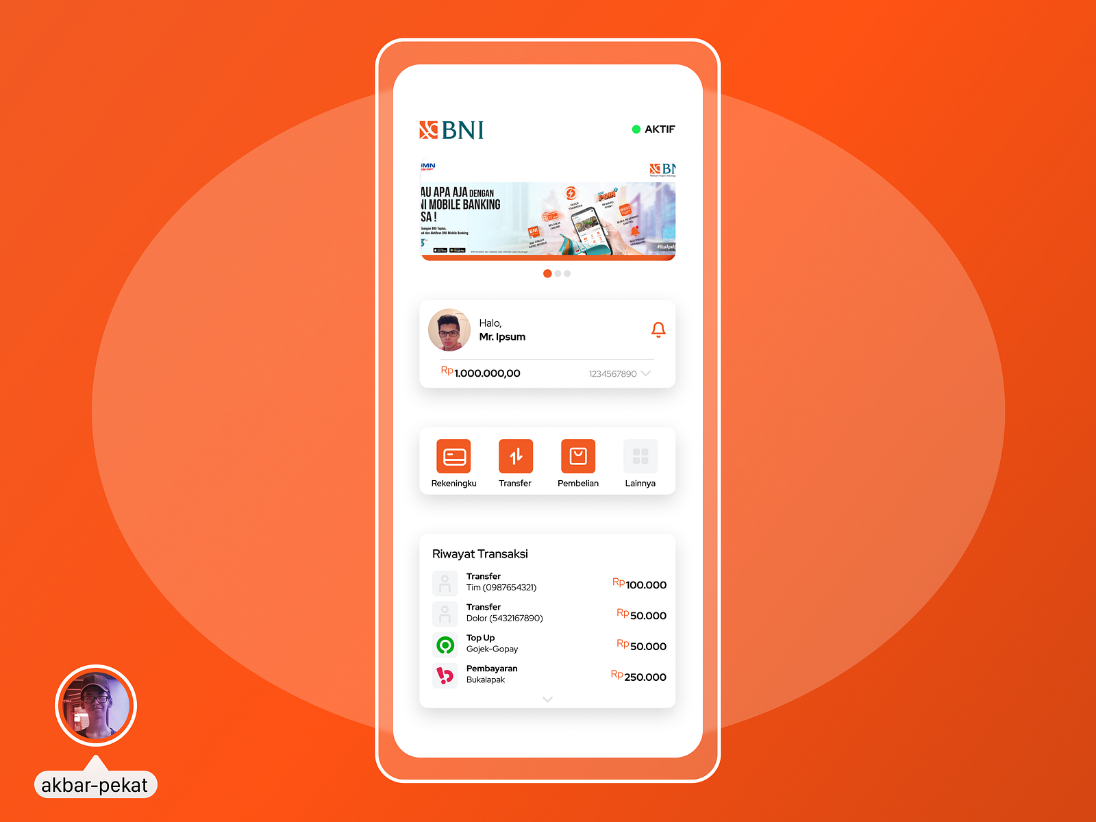 Mobile Banking App UI Design by Akbar Wijaya on Dribbble